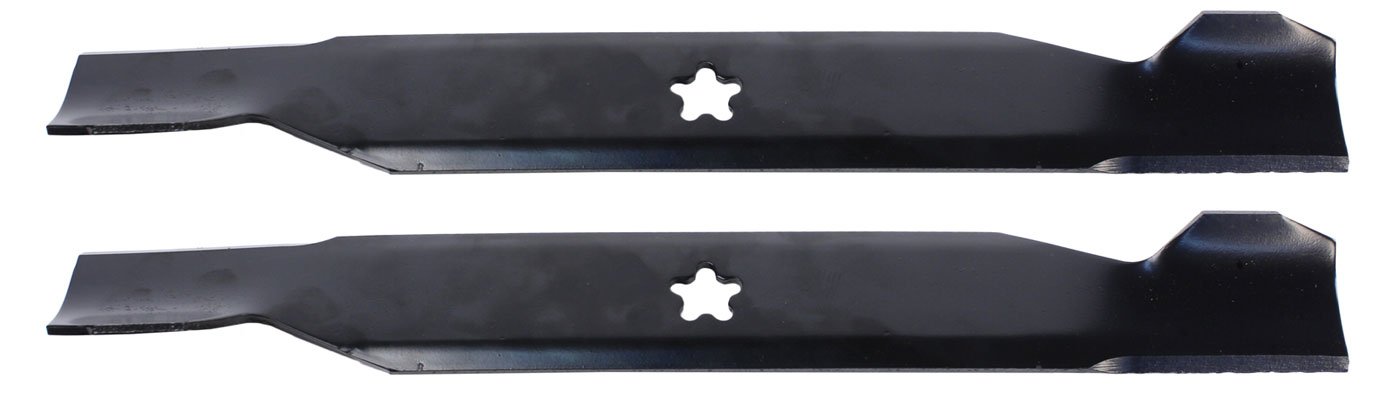 USA Mower Blades (2 AYP842BP High Lift Blade Fits AYP Craftsman 12784 127842 138407 138497 138970 193957 Length 19 5/16in. Width 2 1/4in. Thickness .150in. Center Hole 5 PT ST 38in. Deck