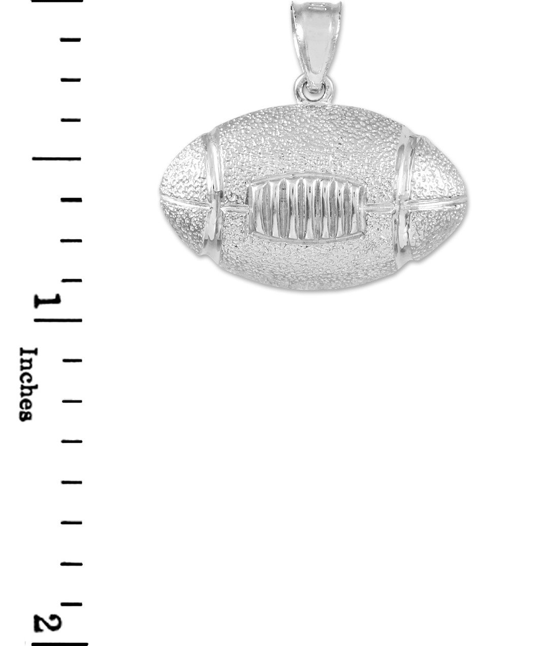 Sterling Silver Football Sports Charm Pendant