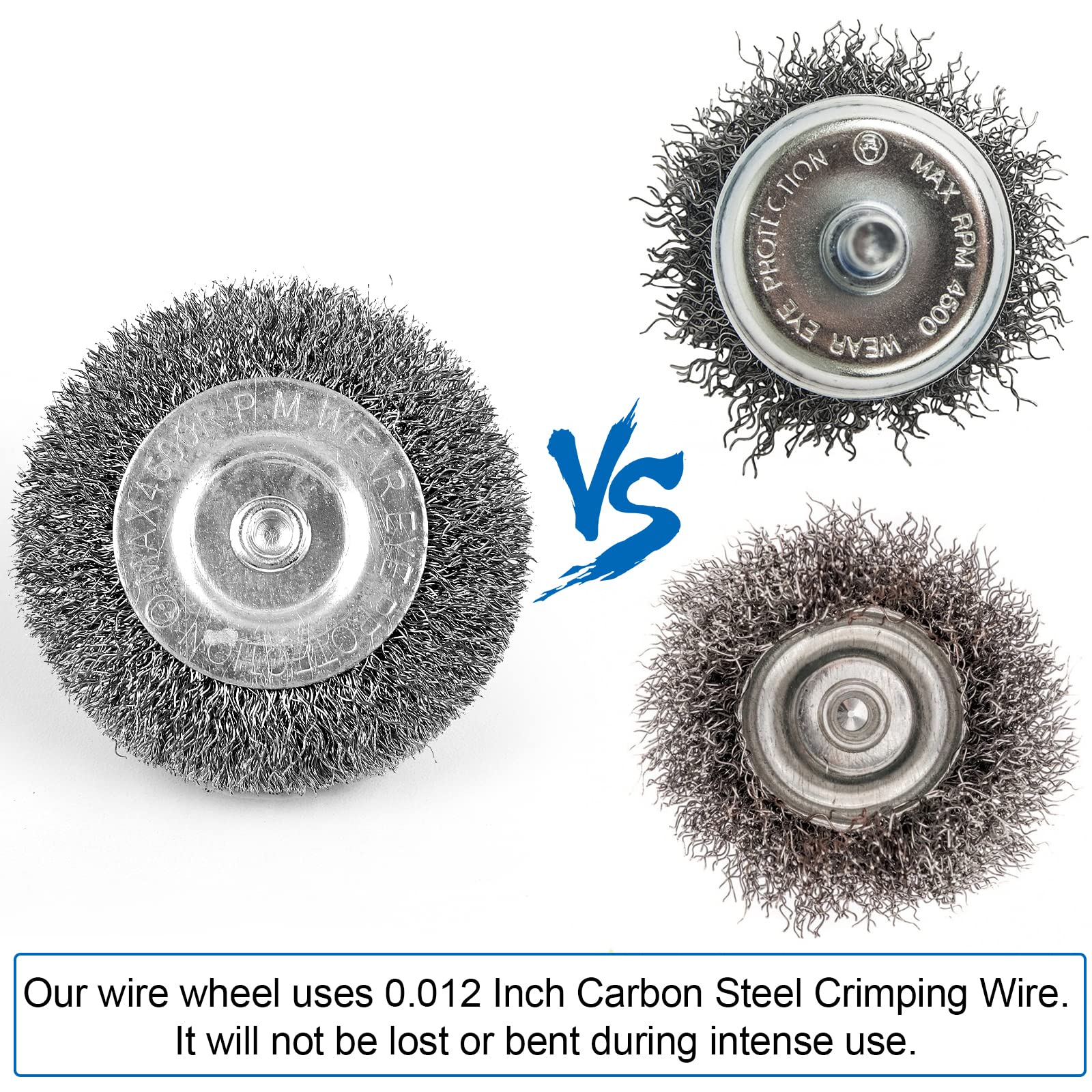 Wire Brush for Drill, Wire Wheel Brush Cup Set, Drill Wire Brush for Drill 1/4 Inch Arbor for Cleaning Rust, Stripping and Drill Attachment(Hexagonal)