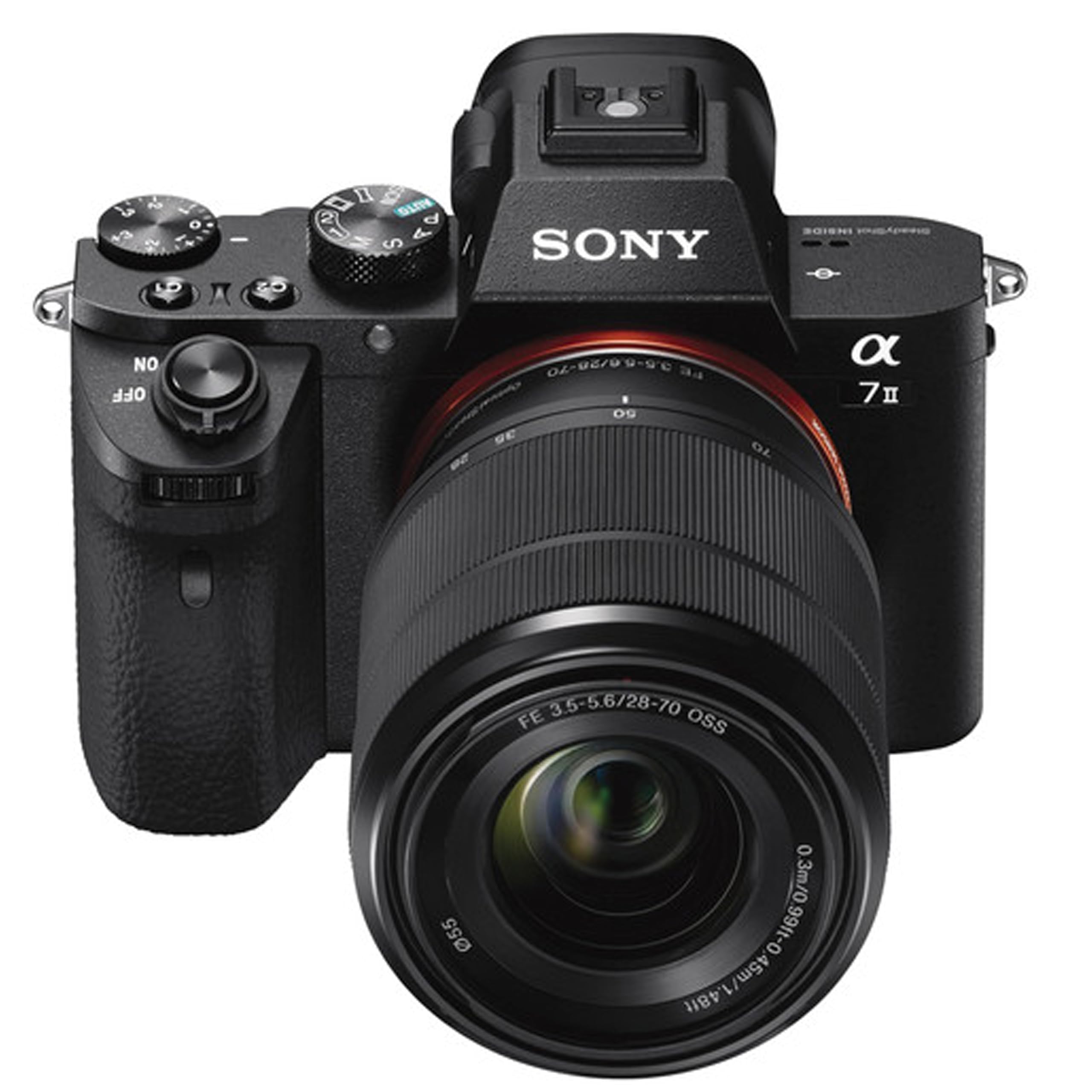 Sony a7 II Mirrorless Digital Camera 24MP w/ 28-70mmmm Lens ILCE7M2K/B, 128GB Memory,Microphone, 120LED Video Light, Tripod, Filters, Hood, Grip,Spare Battery & Charger Software Kit -Deluxe Bundle