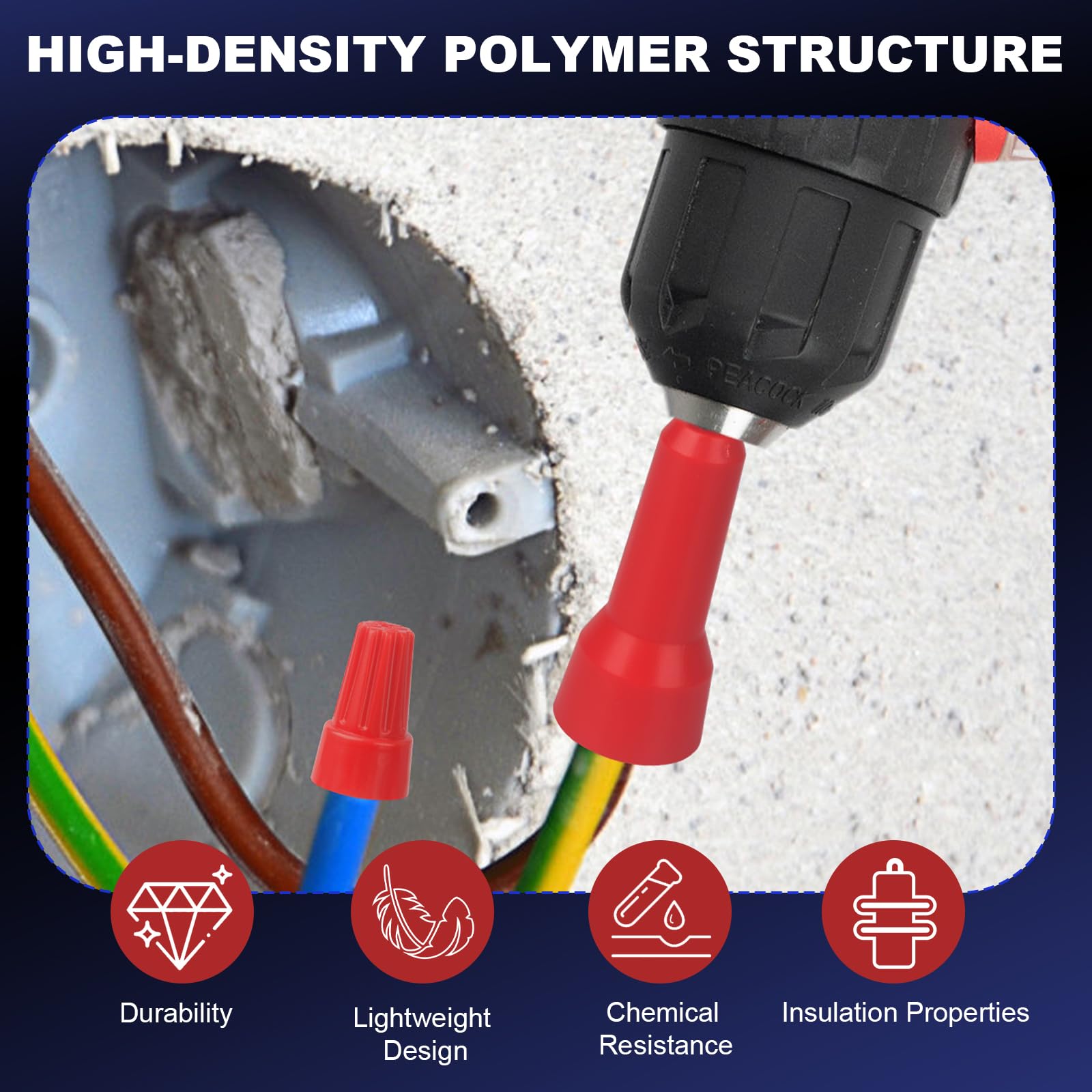 Wire Twister Tool for Drill, Compatible with Wire Nut Driver Fast with 1/4" Chuck Wire Twisting Tool Enhanced Wiring Efficiency (Red, 1 PCS)