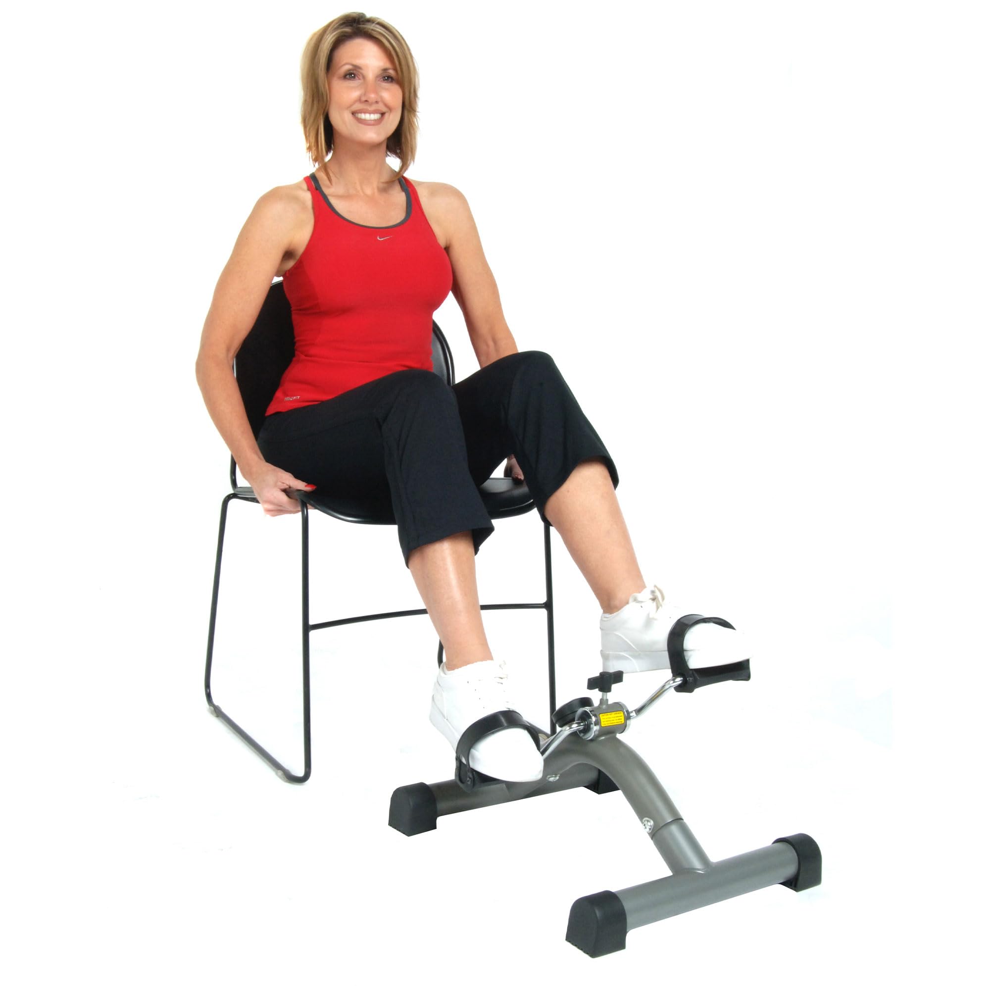 Stamina InStride Folding Cycle XL Under Desk Bike Pedal Exerciser w/Smart Workout App - Mini Exercise Bike Desk Exercise Equipment for Legs & Arms - Fully Assembled