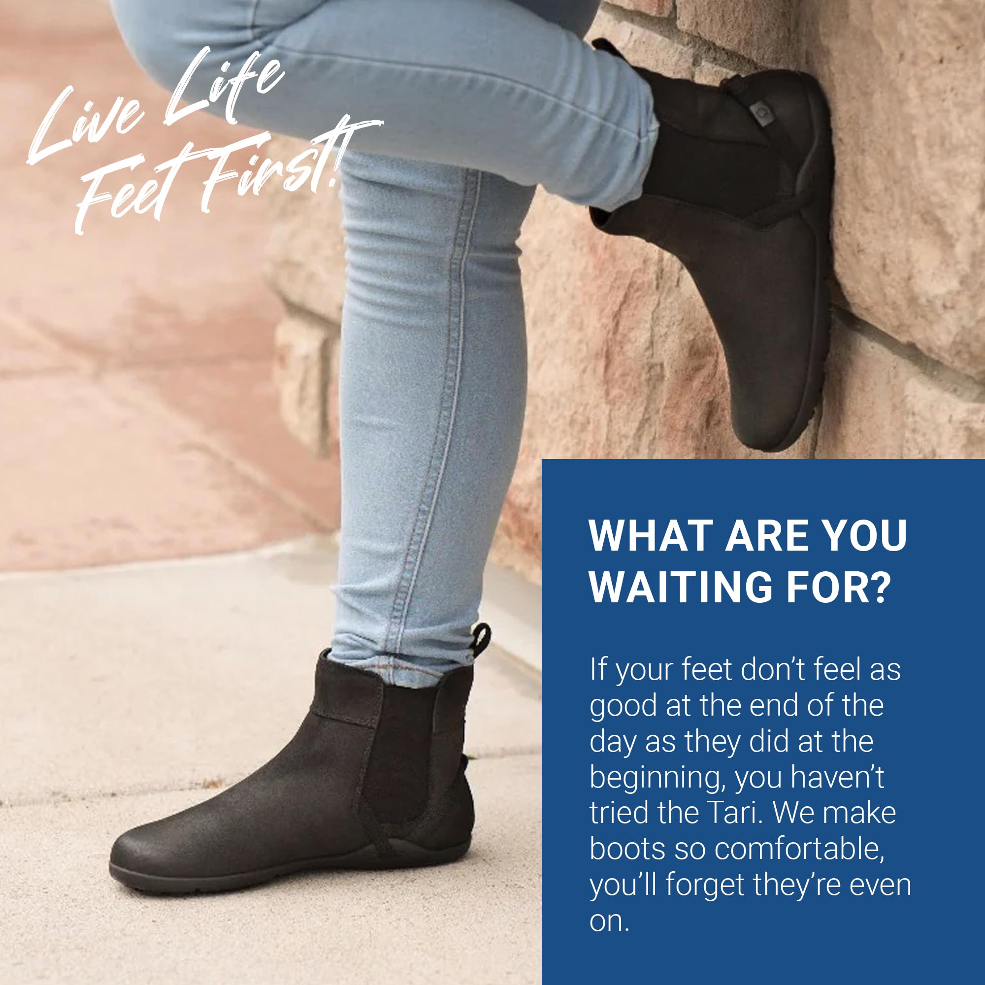 Xero Shoes Tari Women's Ankle Boots — Lightweight, Zero-Drop Heel, Leather Chelsea Boots for Women — Slip-on Women's Booties — Black, Size 8