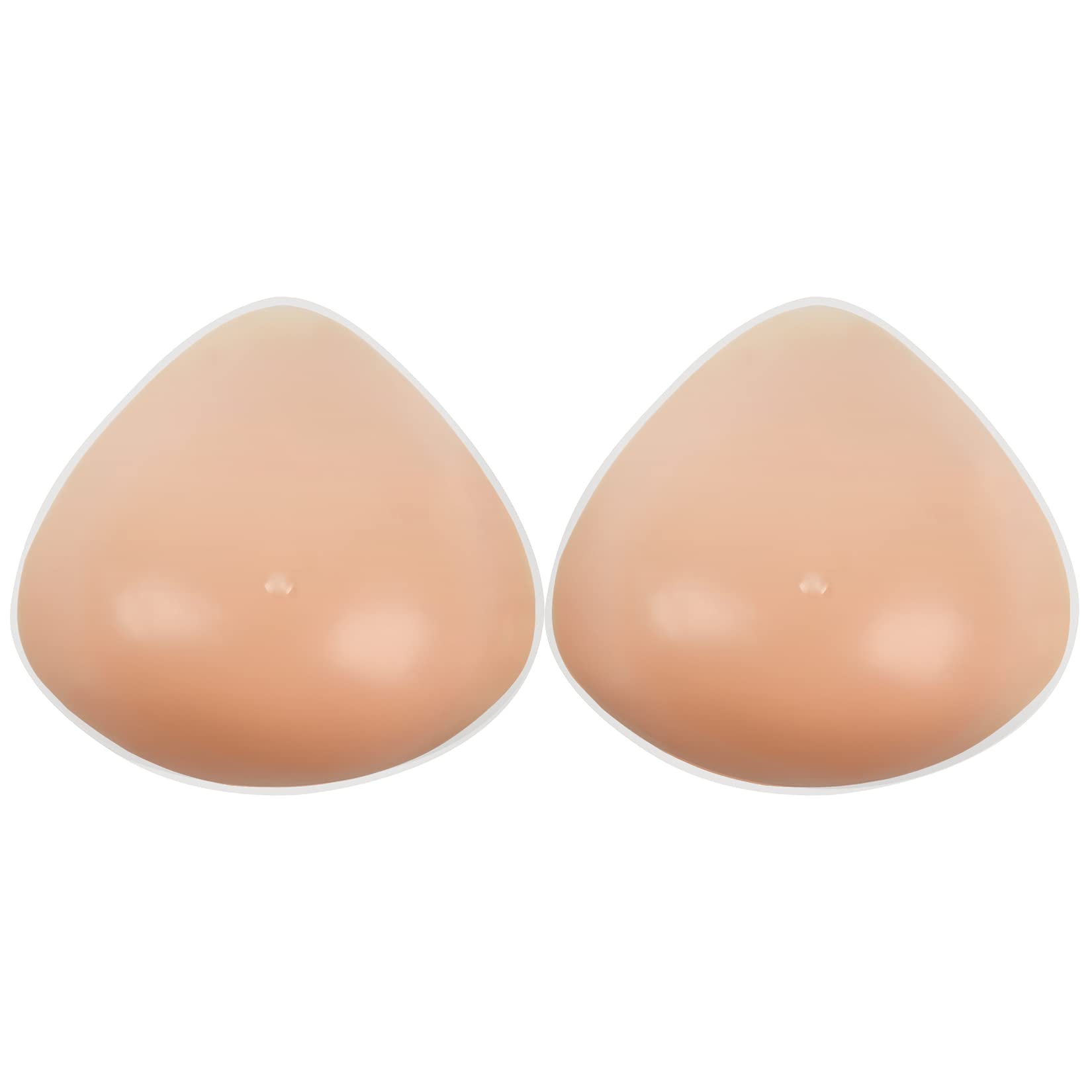 Vollence One Pair A+ Cup Triangle Silicone Breast Forms Mastectomy Prosthesis Bra Enhancer Inserts Concave Bra Pads