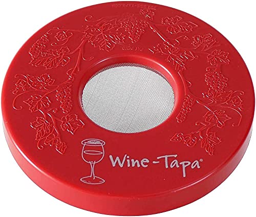Wine Tapa Drinking Glass Covers- Keep Bugs Away from Wine Glasses Outdoors - Use as Cover for Coffee Mugs, Soda Cans, and Drinking Glasses, Set of 4 No Spill Drink Covers (Kissable)