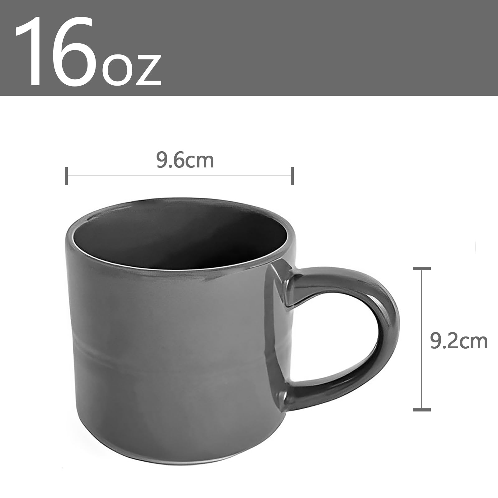 Txbewr Coffee Mugs 16 OZ Porcelain Coffee Mug Set, Hot Chocolate Mugs, Ceramic Mugs, Large Mugs for Coffee, Hot Cocoa Mugs,Ideal Gift (2 PCS)