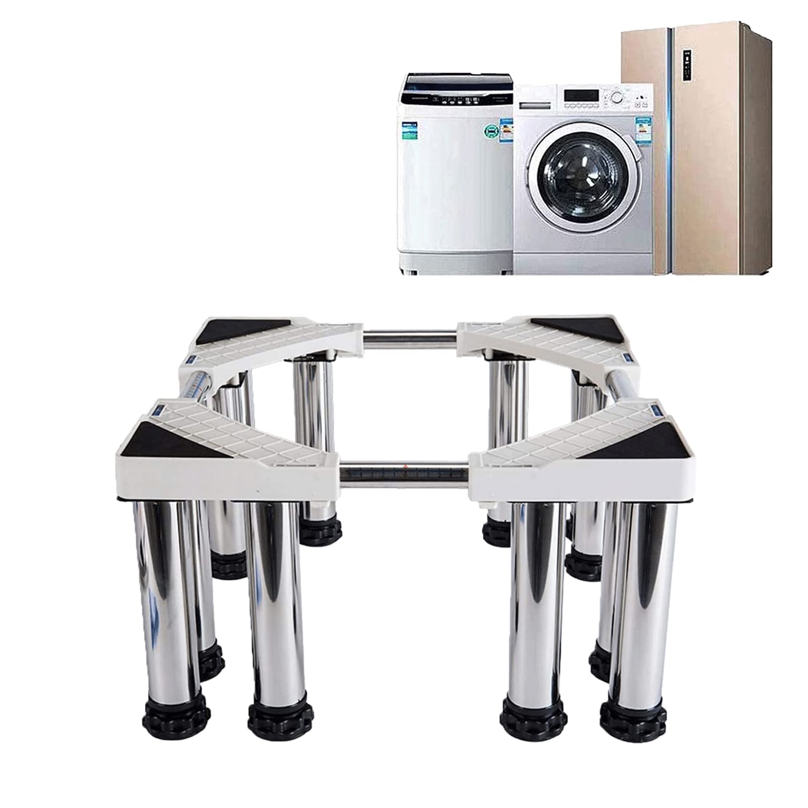 Washer Stand, 12 Legs High 20 Cm,Adjustable,Easy to Install Washer Dryer Stand, for Refrigerators,Dryer,Dishwashers (3-5 Days Delivery)