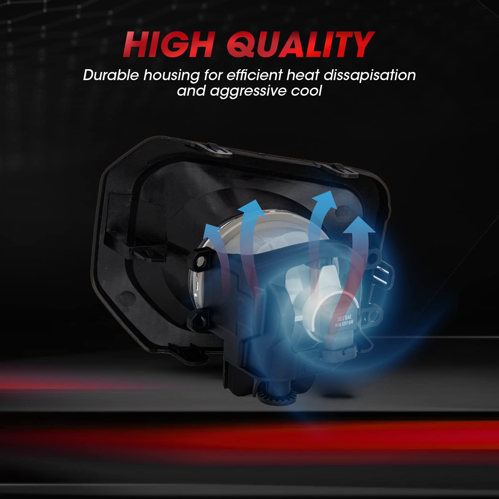 WEZEMLIGHT Fog Lights Lamps Replacement for 2016-2020 Toyota Tacoma(Fits SR, SR5 Model Only) with H16 12V 19W Halogen Bulbs With Black Bezel (Clear Lens) L+R