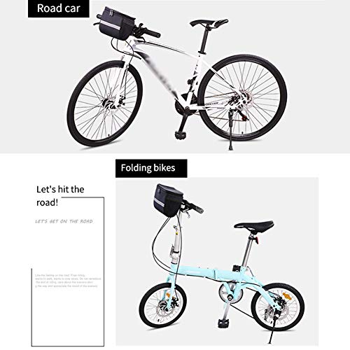 YUIOP Bike Basket Bicycle Front Bag, Waterproof Bicycle Handlebar Basket Detachable Bike Frame Bag Cycling Accessories