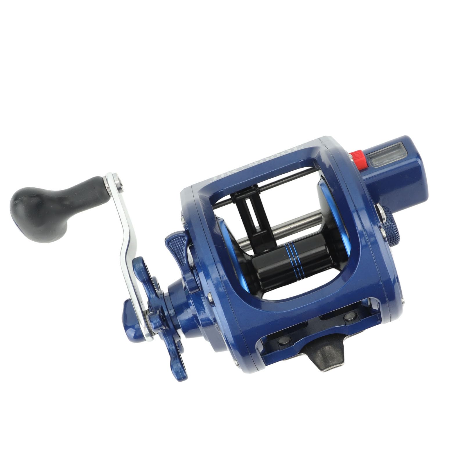 Round Baitcaster Reel Powerful Quick Setting AntiCorrosion Saltwater Fishing Reel Comfort Grip Number Display for Shore (JBC9000L)