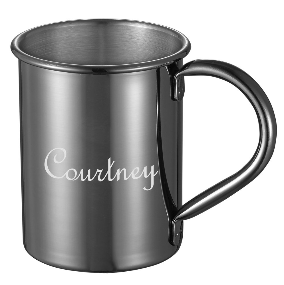 Visol Personalized Elise Gun Metal Finish 13 oz Moscow Mule Mug - Free Engraving (Text)