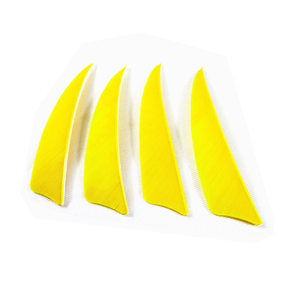 Zhan Yi Archery Fletchings Real Turkey Shield Feathers 4 inch Full Length 50 Pack Glued Right Wing for Arrows DIY