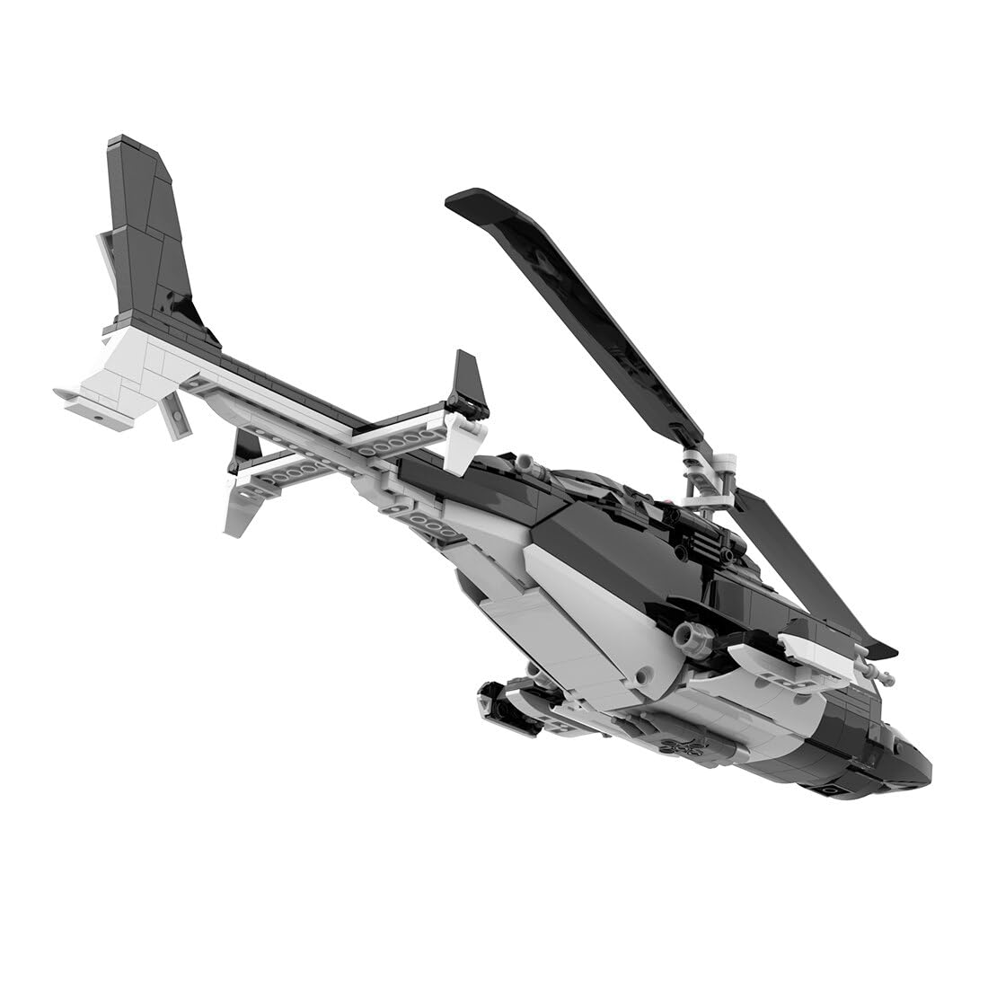 Vortix Military Helicopter Building Blocks Set, WW2 Airwolf Gunship Model Bricks Kit, Plane Construction Toys for Kids and Adults (1039PCS)