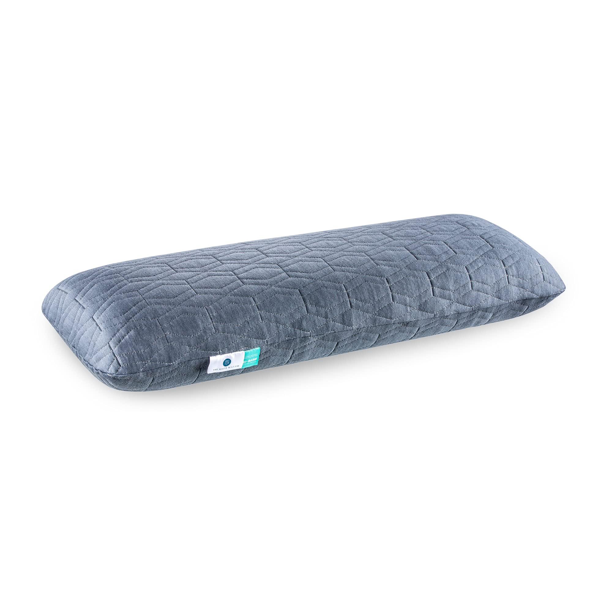 The White Willow Short Body Pillow Memory Foam Sleeping Soft Bed, Hug Pillow Insert for Sleeping & Side Sleeper (10W x 30L Inch) with Grey Zipper Cover Made from German Technology by BASF