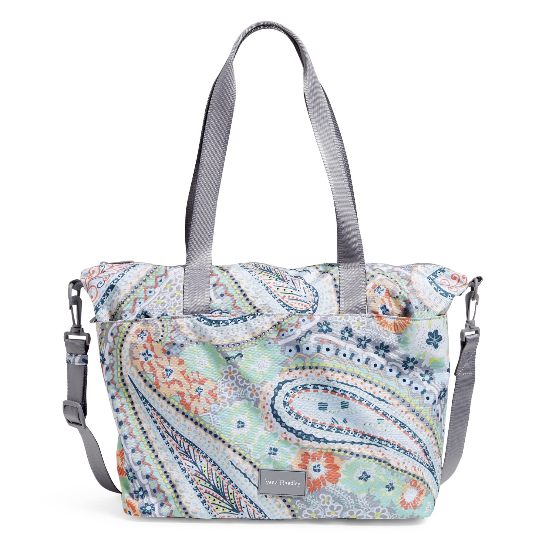 Vera Bradley Women's Recycled Lighten Up Reactive Tote Bag, Pale Orchid Heather, One Size