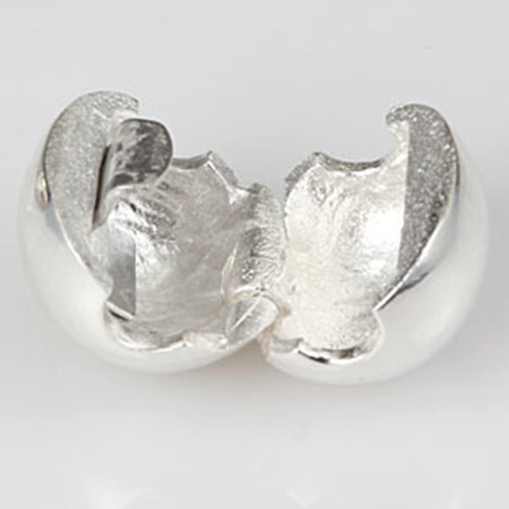 Round Stopper Charm 925 Sterling Silver Clip Charm Lock Stopper Charm Spacer Charm for Pandora Charms Bracelet (Silver)