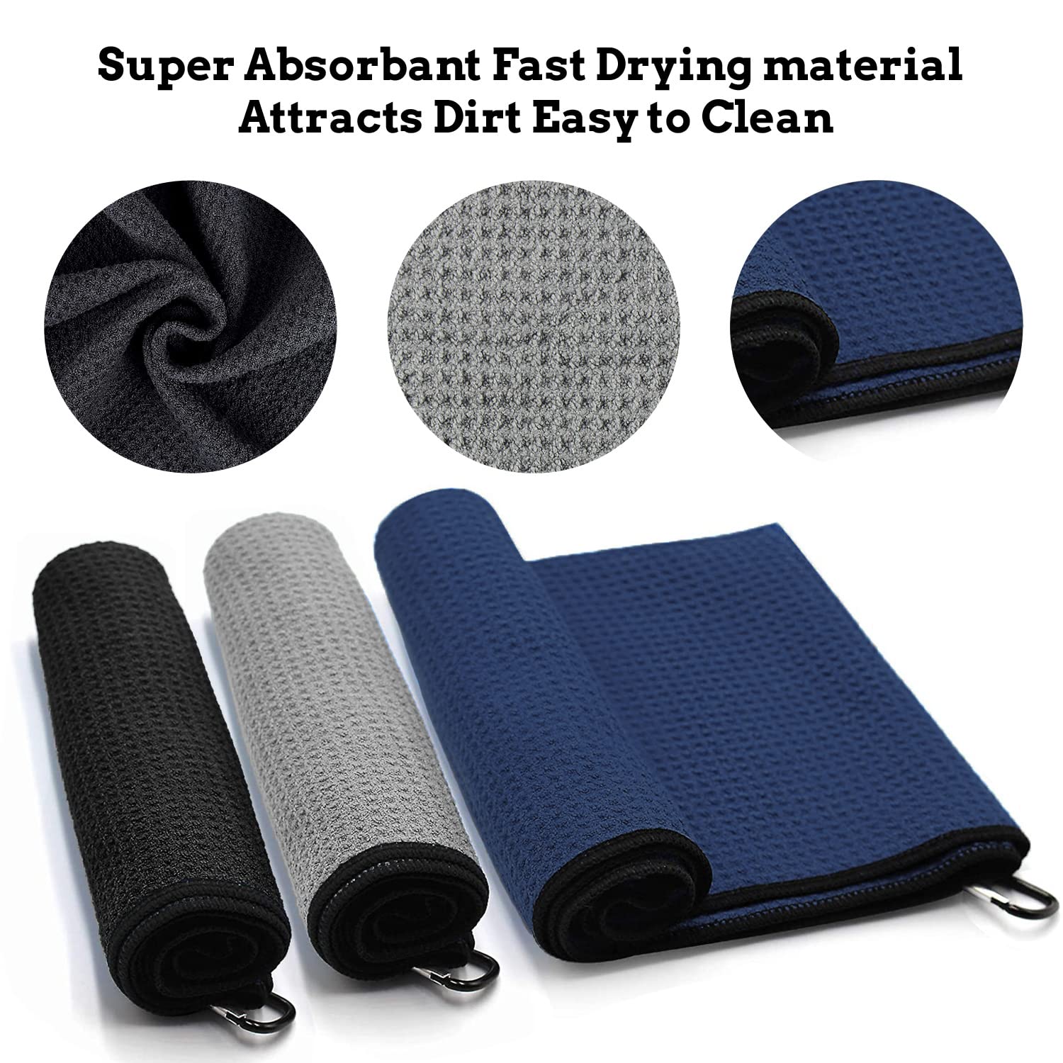 ToVii Golf Towel Golf Towels for Golf Bags for Men Golf Bag Towel Golf Accessories Golf Gifts for Men