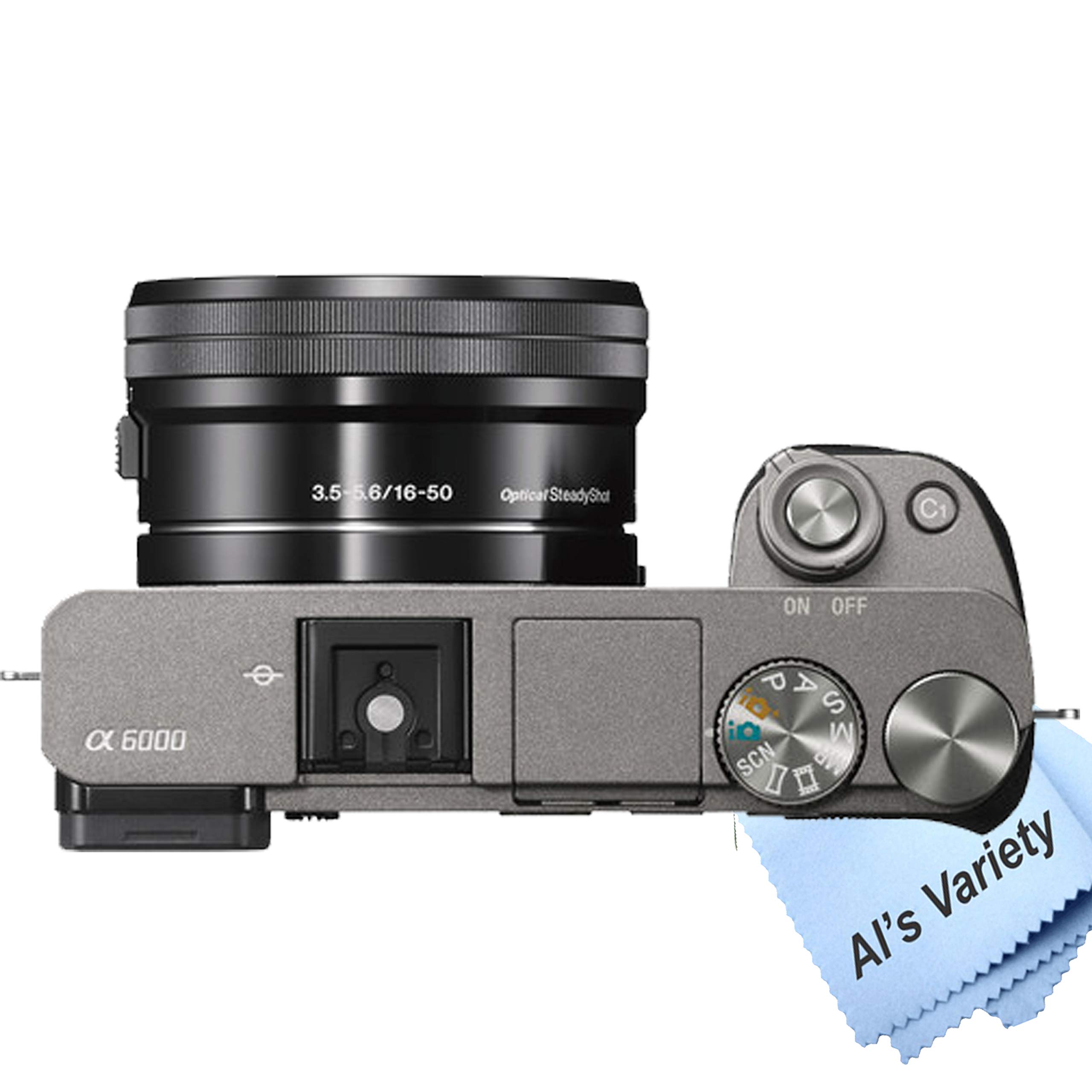 Sony Alpha a6000 (Graphite) Mirrorless Digital Camera with 16-50mm Lens + 32GB Card, Tripod, Case, and More (18pc Bundle)