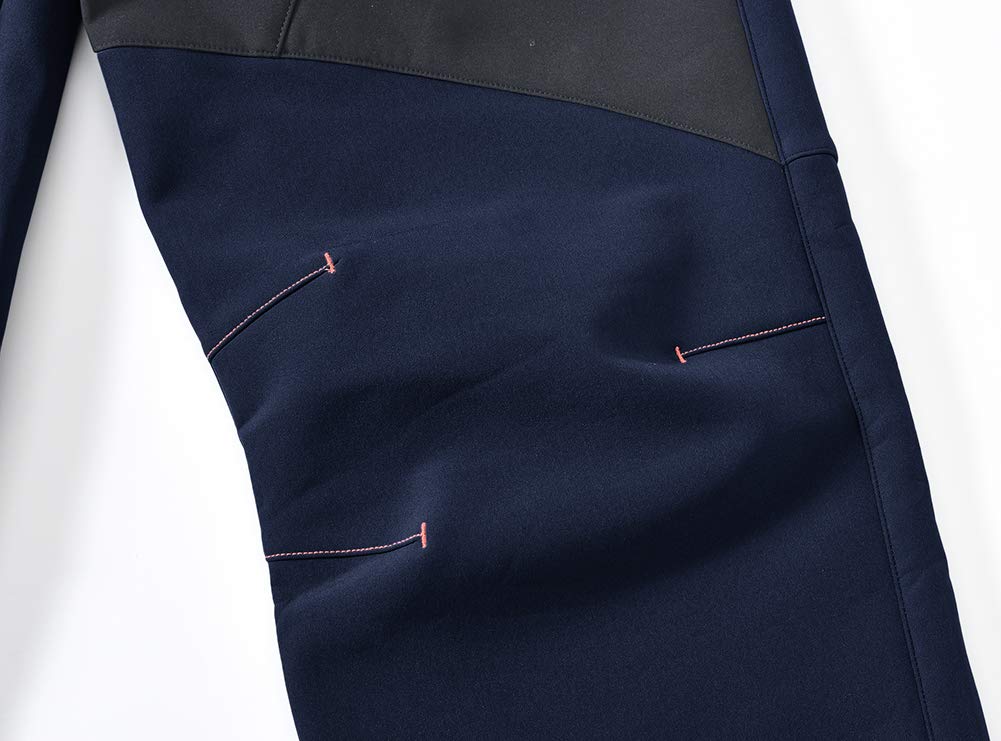 YSENTO Men's Mountain Cargo Insulated Pants Waterproof Hiking Camping Fishing Climbing Quick Dry Pants Navy Size 34