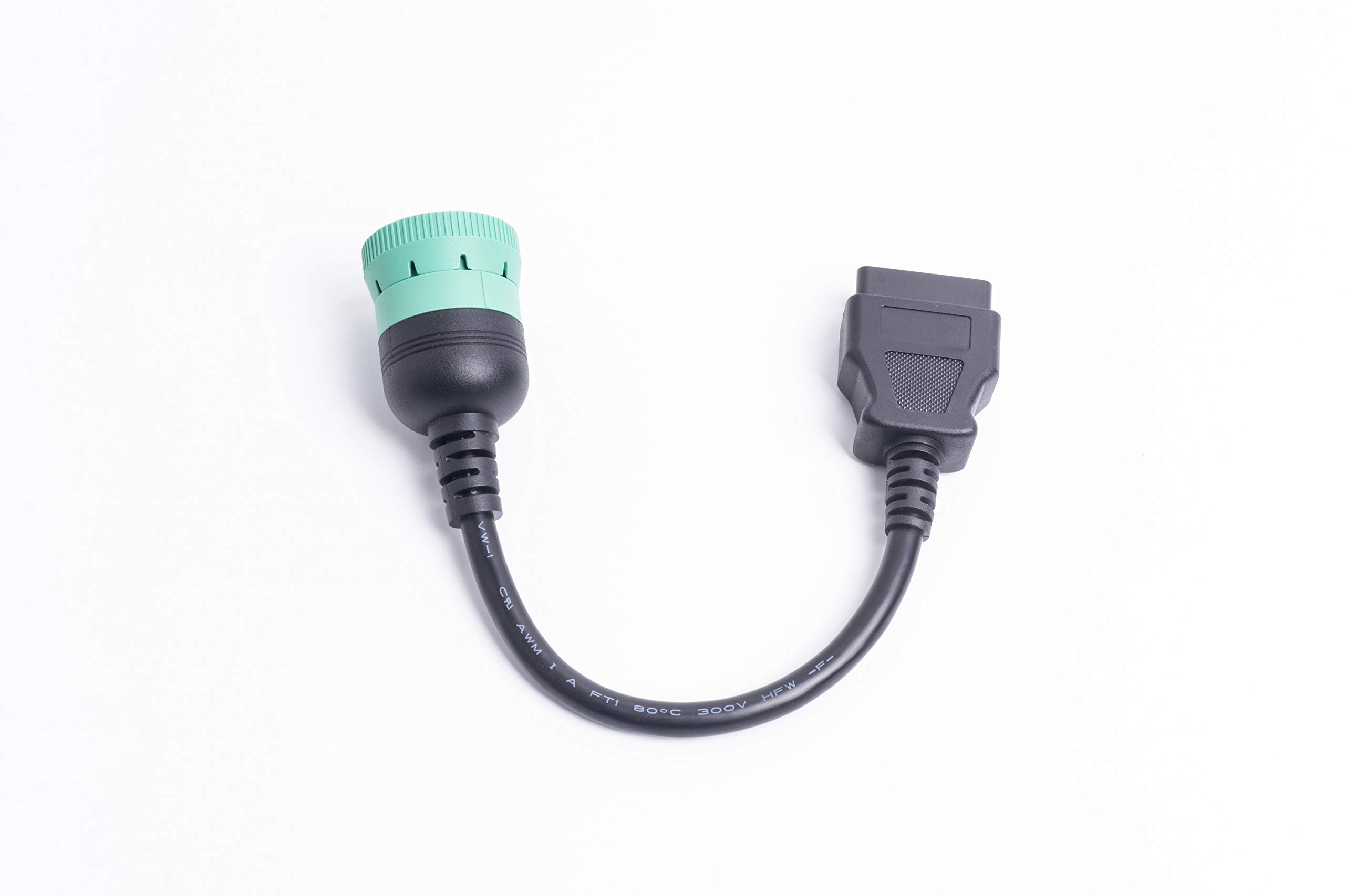 Type 2 Green J1939 9pin Female to OBD2 Female Cable