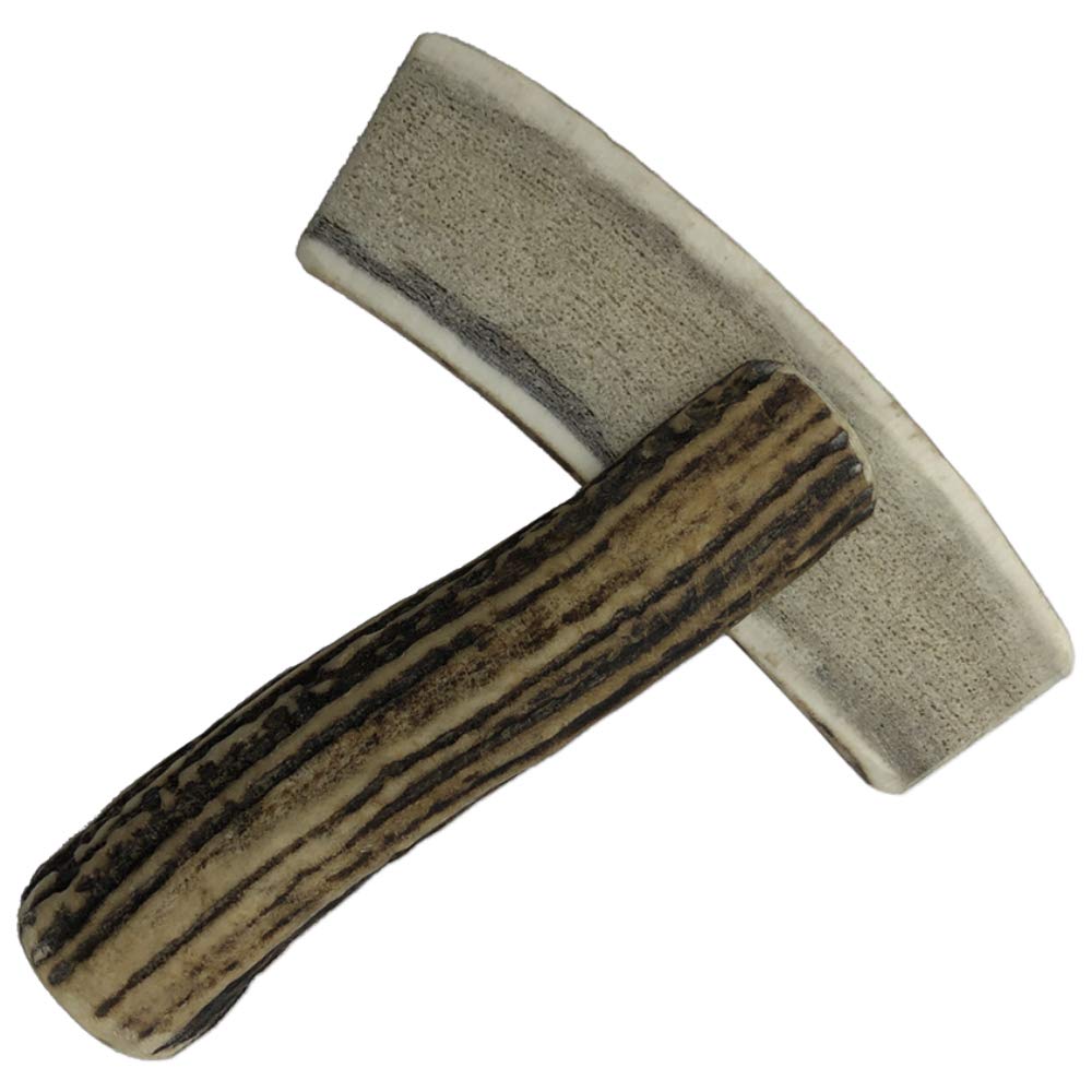 Yummy Chummies 2 Pack Grade A Elk Antler Chews 4 Inch Split 100% Elk Antler Dog Chews
