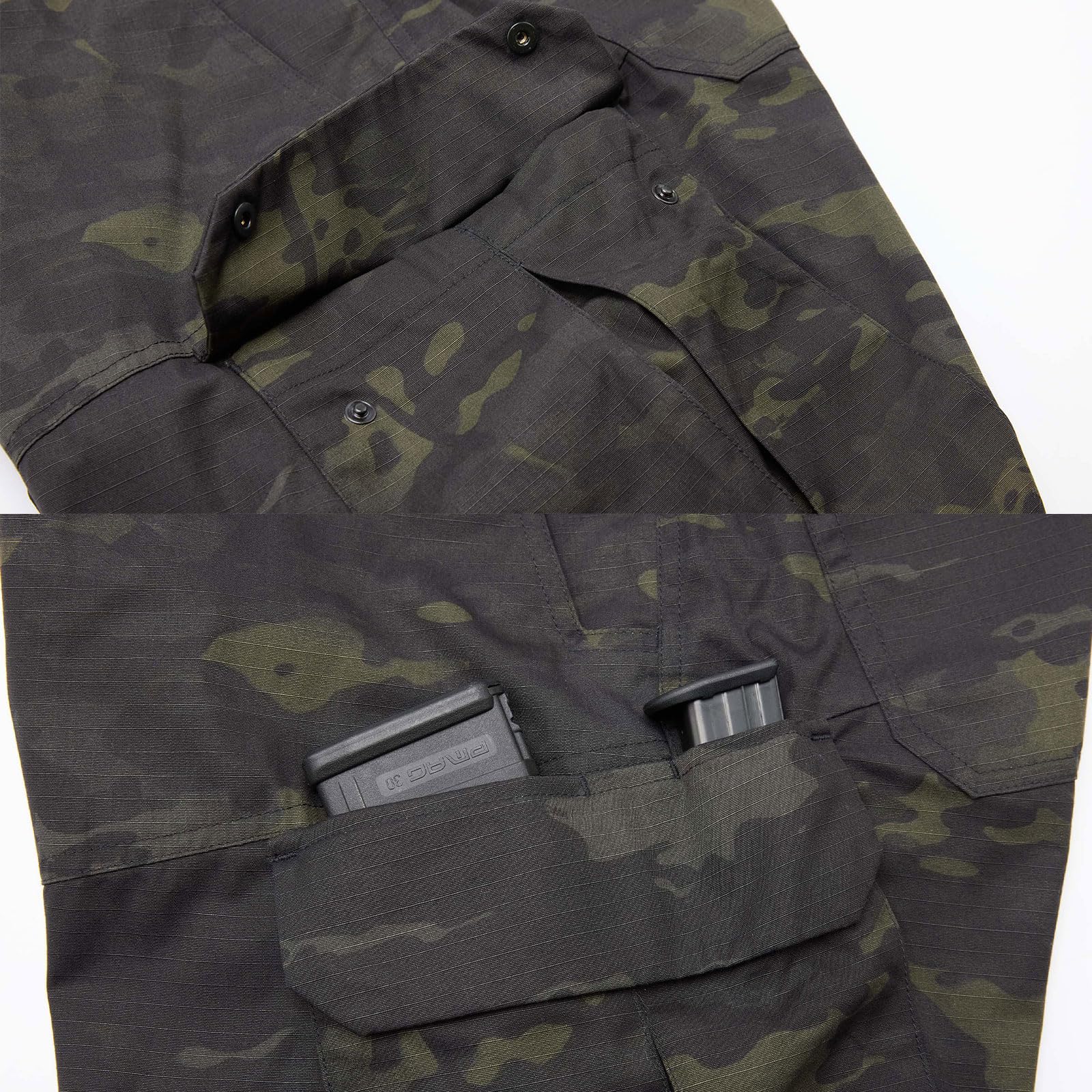VIKTOS Men's Wartorn MC Tactical Casual Durable Double Zip EDC Combat Fit Cargo Pants with Multi Pockets, Multicam Black, 36 W x 36 L