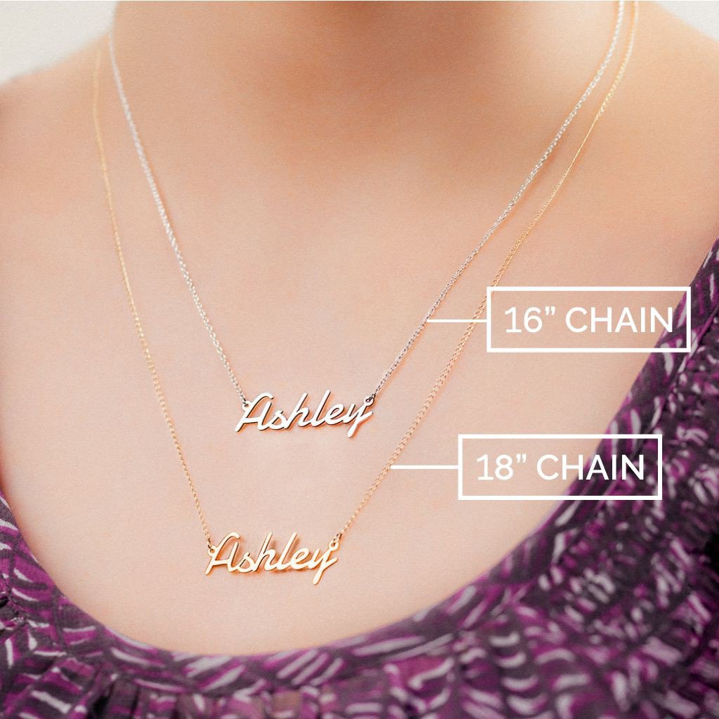 TSD 14K Yellow Gold Personalized Name Necklace with a 16" Chain in Brannboll Font by JEWLR*