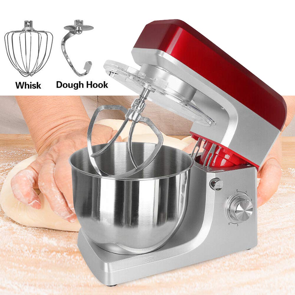 Stand Mixer, 7L Six Speed Kneading Machine Household Commercial Electric Food Mixer Dough Mixer Egg Beater with Dough Hook 1200W