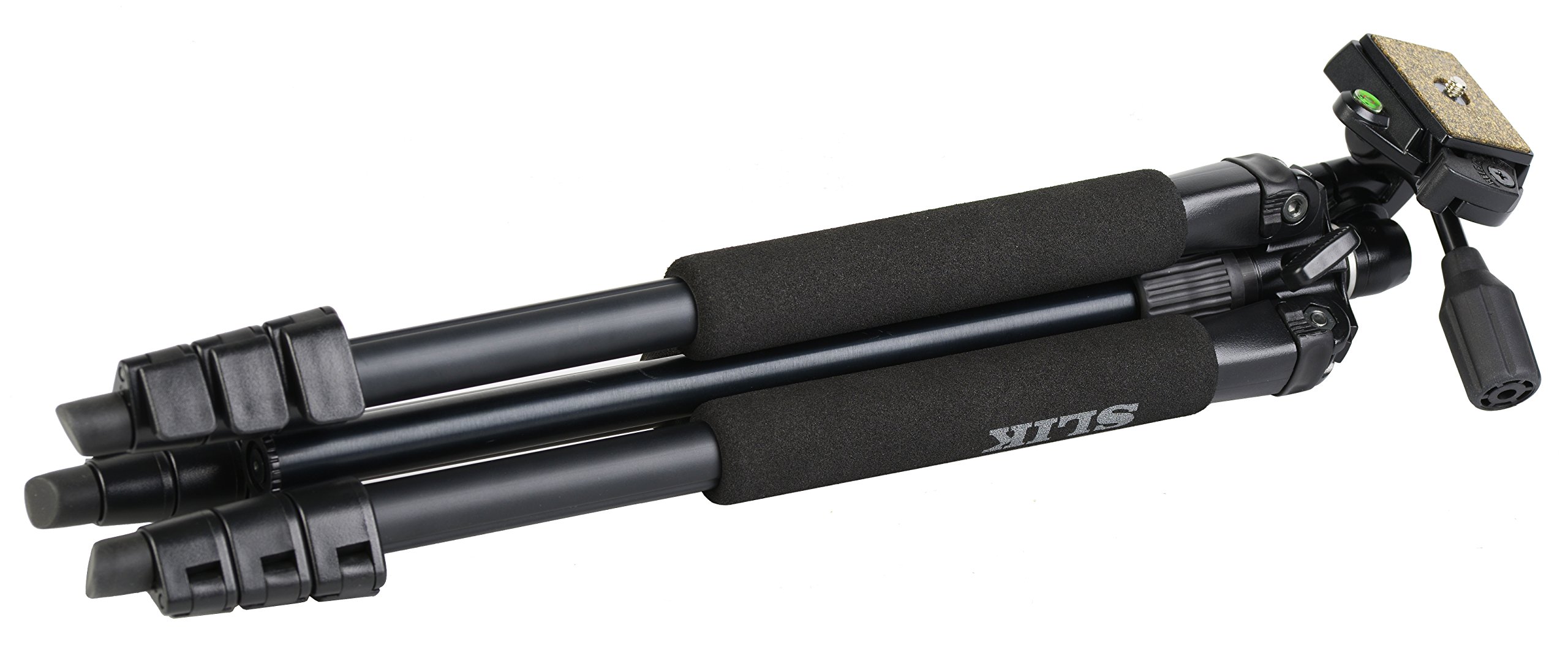 Slik 106518 Sprint Pro II 3-Way BK N 4 Tier Tripod, Travel Tripod