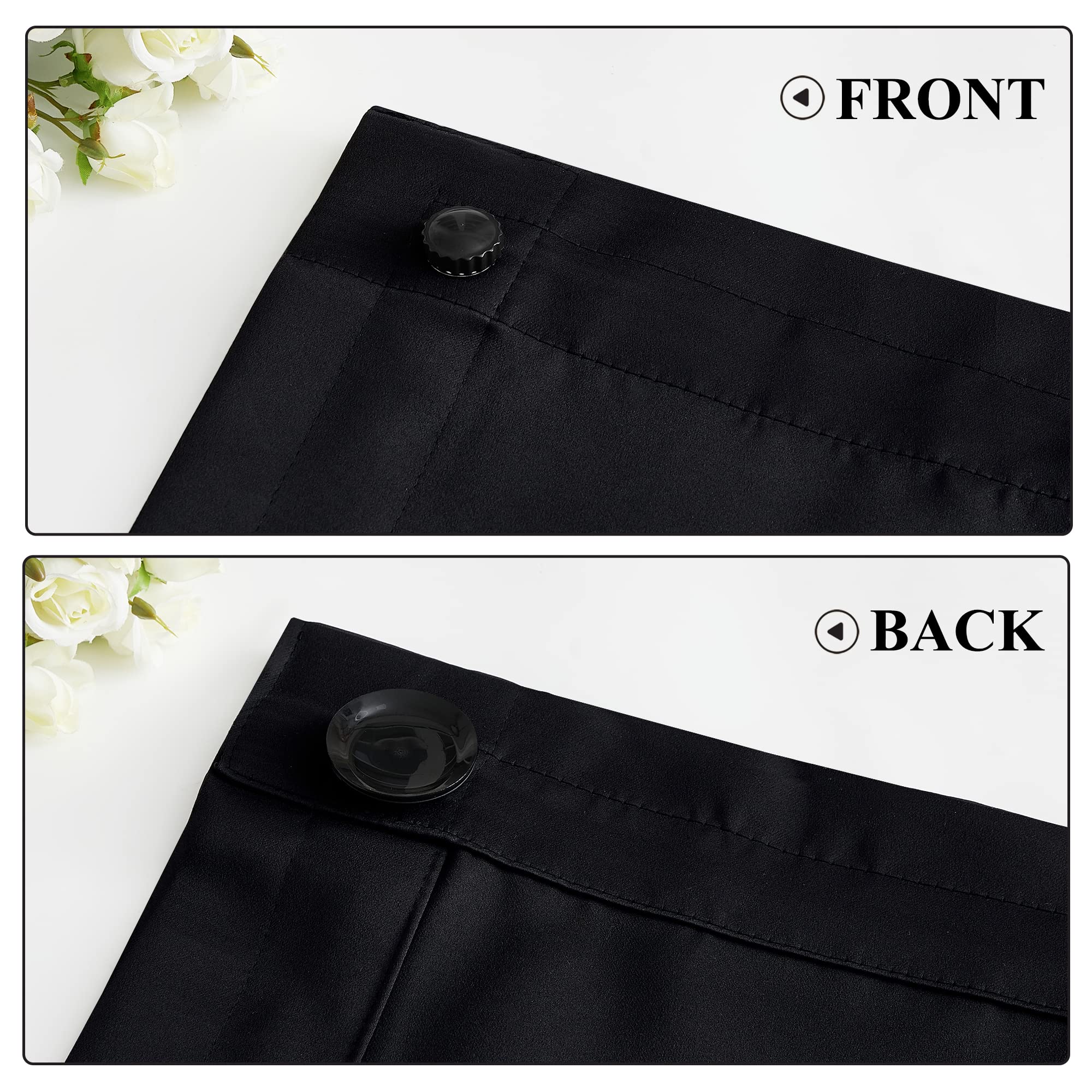 StangH Blackout Blind Shades for Curtain Liners - Temporary Travel Portable Adjustable Light Blocking Curtains for Car/Bay/Roof Window/Sliding Door/Nursery, Black, W51 x L78, 1 Panel