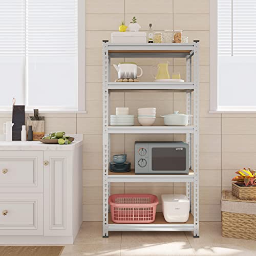Topeakmart Storage Shelves 5 Tier Adjustable Metal Shelving Unit Utility Shelves Garage Storage Racks for Warehouse Garage Pantry Kitchen- Silver, 29.5 x 12 x 60 Inch