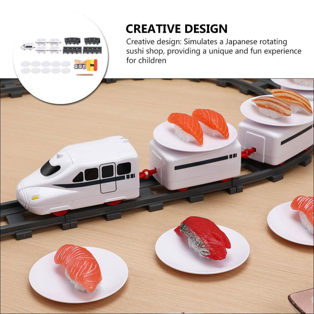 TOYANDONA 1 Set Toys Train Kids Toy Kids Plaything Plastic Sushi Small Tools to Rotate