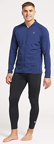 Solbari UPF 50+ Men's Sun Protection Full Zip Swim Top Swimwear & Resort Collection - Large - Navy - UV Protection, Sun Protective