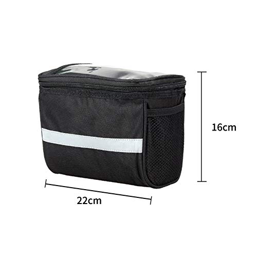 YUIOP Bike Basket Bicycle Front Bag, Waterproof Bicycle Handlebar Basket Detachable Bike Frame Bag Cycling Accessories