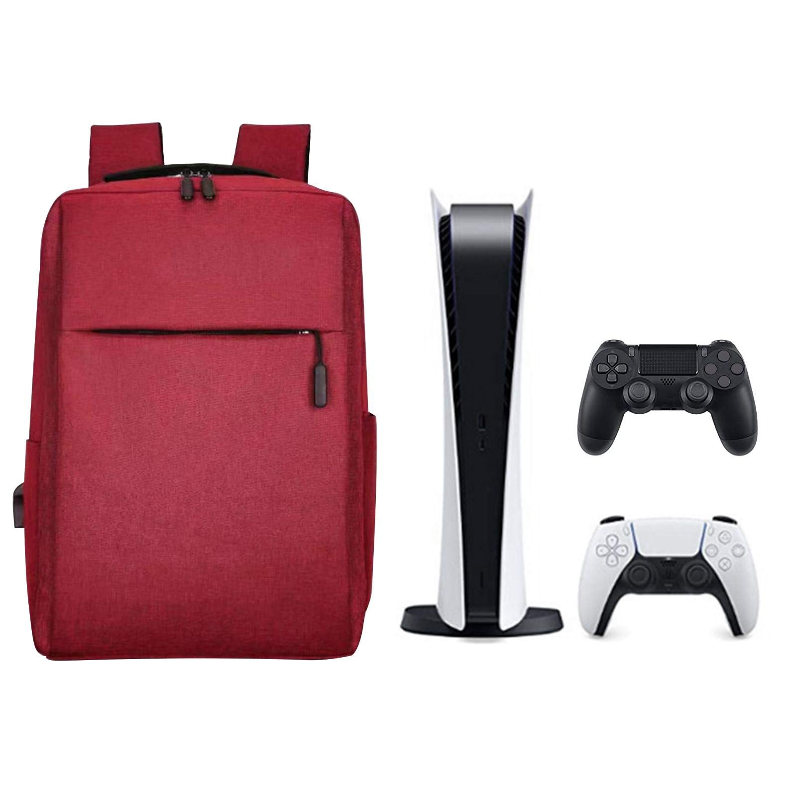 Travel Laptop Backpack for PS5 Adjustable Travel Carry Case Waterproof Carrying Backpacks Protective Storage Bag - Portable Oxford Handbag for PS5 Game Console