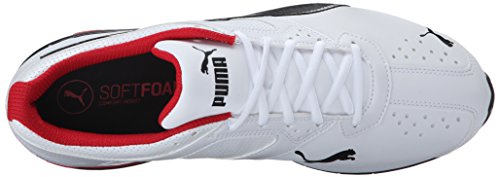PUMA Mens Tazon 6 Cross Trainer, PUMA Mens White-PUMA Mens Black-PUMA Mens Silver, 10