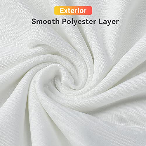 Womens Base Layer Thermal Tops Long Sleeve Tops Crew Neck Stretch Fitted Underscrubs Layer Tee Shirts Tops White-XXL