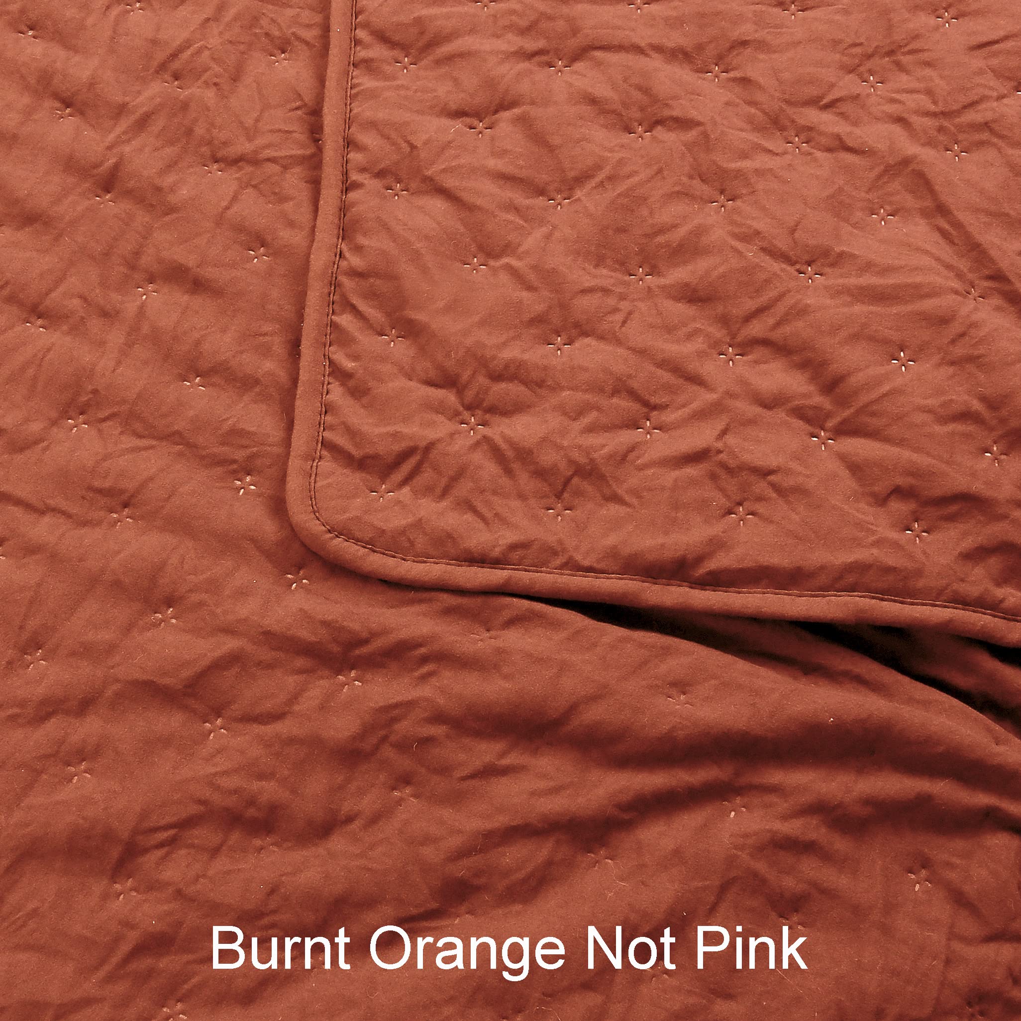 ROARINGWILD California Cal King Size Quilt Bedding Sets with Pillow Shams, Burnt Orange Oversized Lightweight Soft Bedspread Coverlet, 3 Pieces, 118x106 inches, All Season