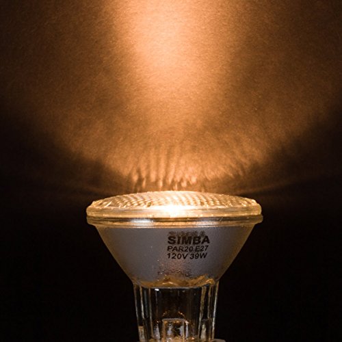 Simba Lighting Halogen PAR20 Light Bulb 39W 39PAR20/FL 30deg Spotlight Dimmable (6-Pack) for Indoor Recessed Can, Range Hood and Outdoor PAR 20, 120V E26 Base, 50W Replacement, 2700K Warm White