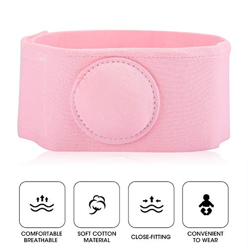 ZJchao Hernia Belt for Babies, 2-piece Hernia Belt Treatment For Hernia Therapy For Children Umbilical Hernia Belt for Newborns Infant Newborn Belt(Rosa)