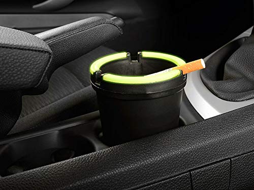VIP Home Essentials Stub Out Glow in The Dark And Non-Glow - Butt Bucket Ashtray (Black, Regular)