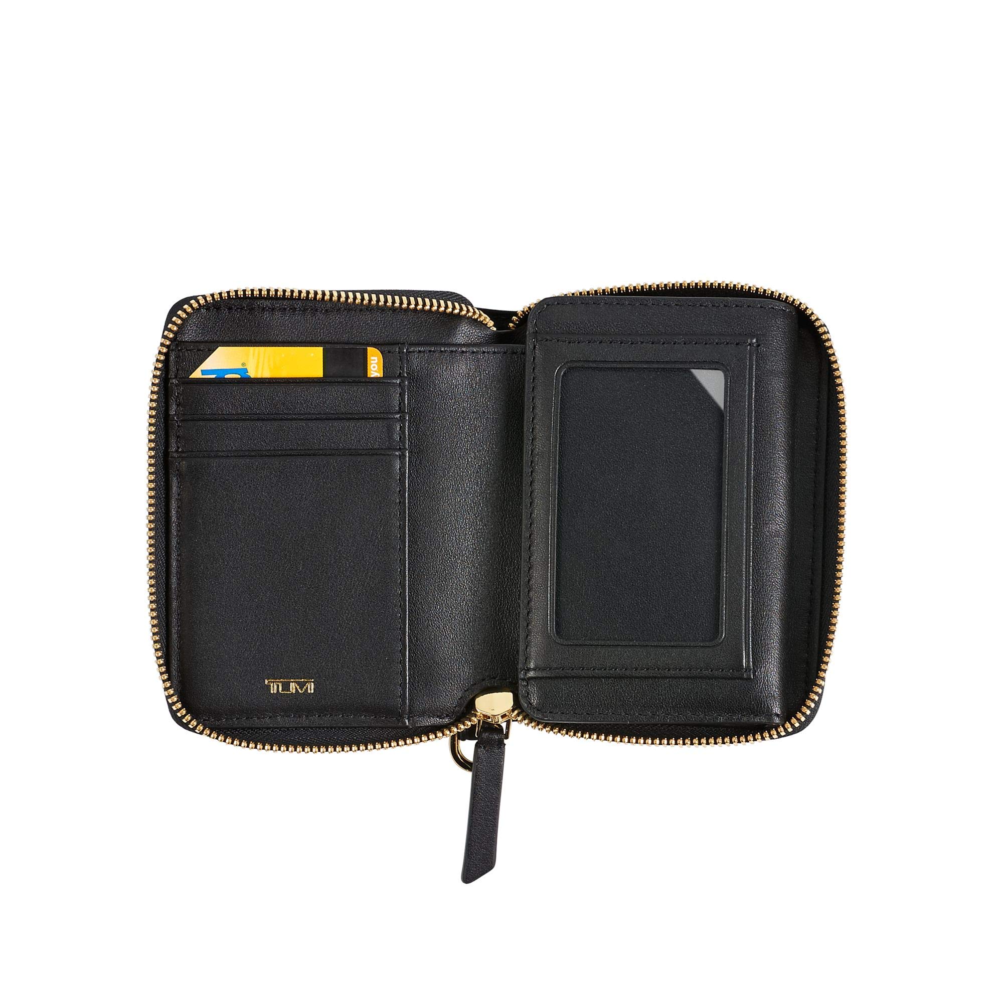 TUMI - Voyageur Tri-Fold Zip-Around Wallet - Compact Card Holder for Women - Black