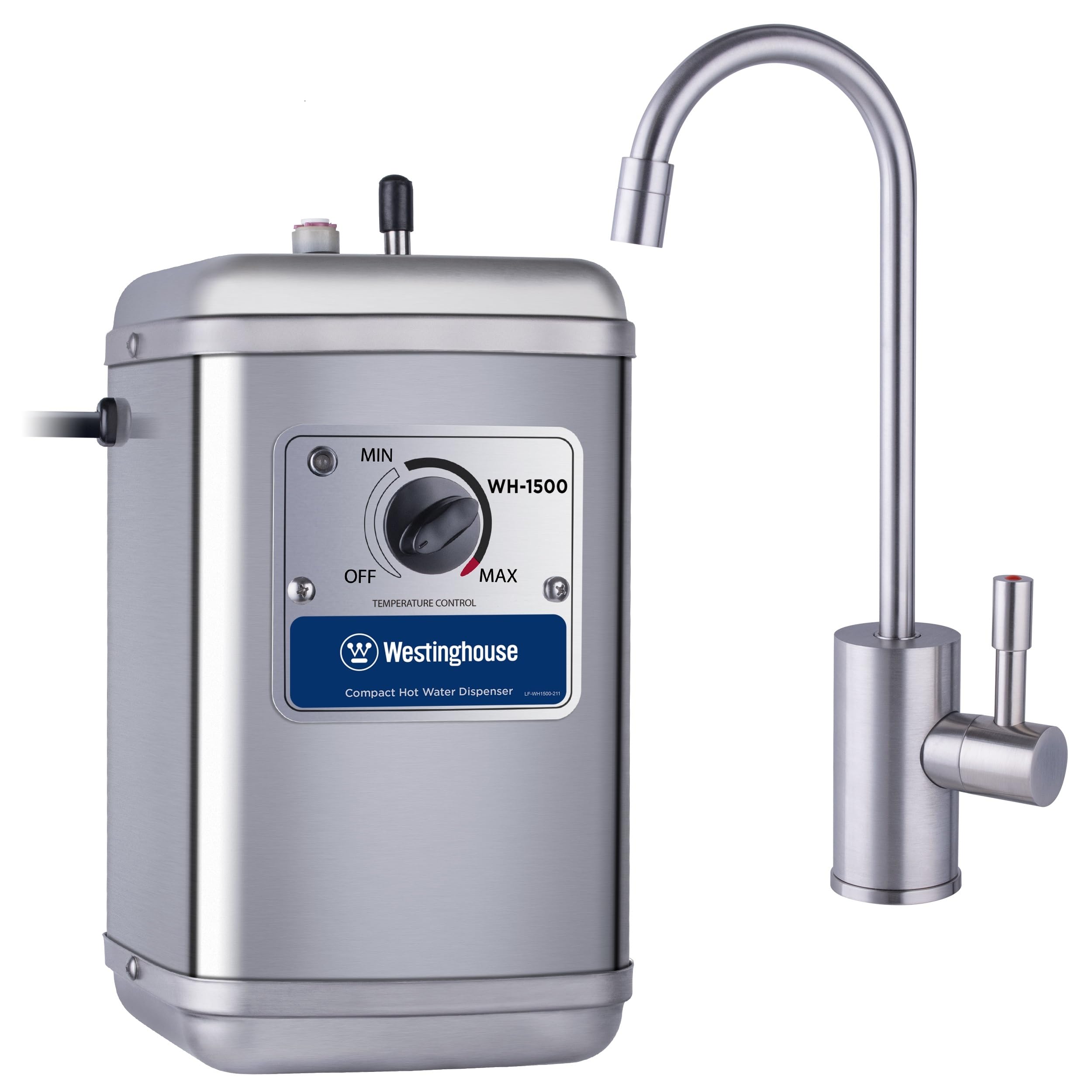 Westinghouse Instant Hot Water Dispenser, Includes Brushed Nickel Faucet