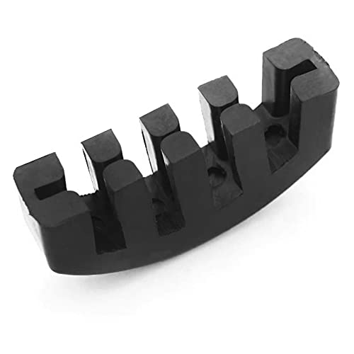 Rubber Violin Practice Mute Combo, 2 Pack Claw Style & 2 Pack Round Tourte Style Mute for Violin, Ultra Practice Silencer, Black