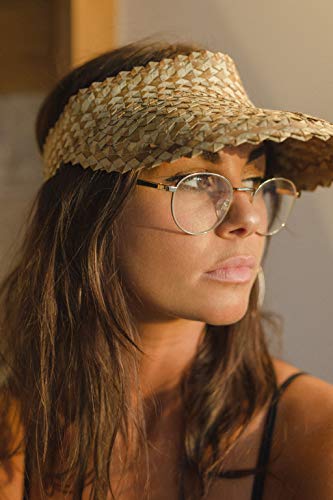 Sun Visor Hat for Women, Straw Beach Sun Hats, Wide Brim, Outdoor Camping Hiking