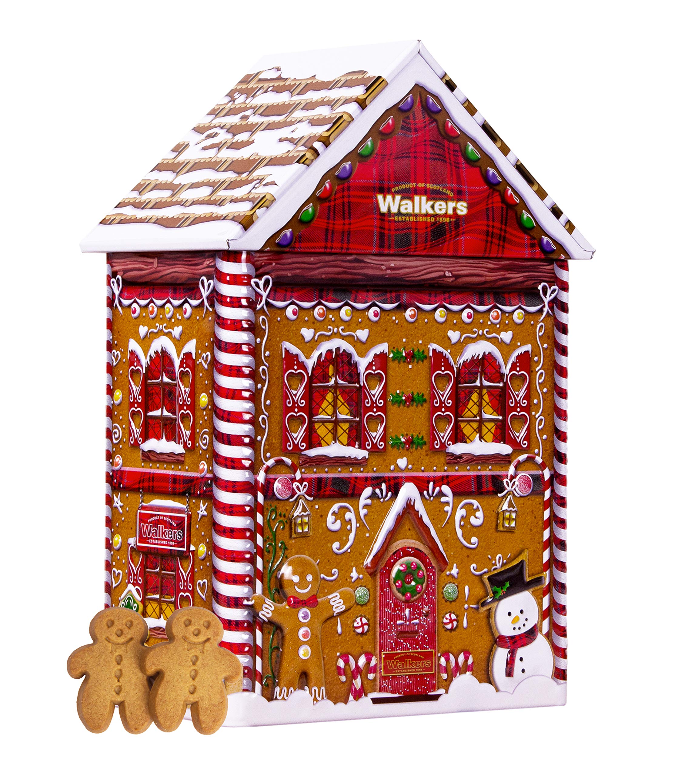 Walker's Shortbread Gingerbread House Holiday Tin, Shortbread Cookies, 7 Oz Tin