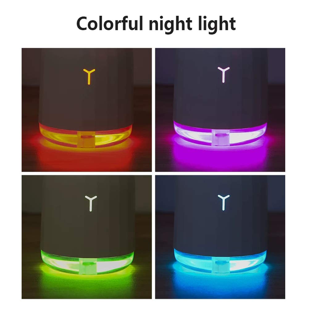 UODBUYO Mini Portable Desk Humidifier - Cute Rabbit USB Cool Mist Air Humidifier with Night Light for Bedroom Office Desktop Car Travel