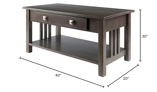 Winsome Wood Xander Computer Desk, Oyster Gray
