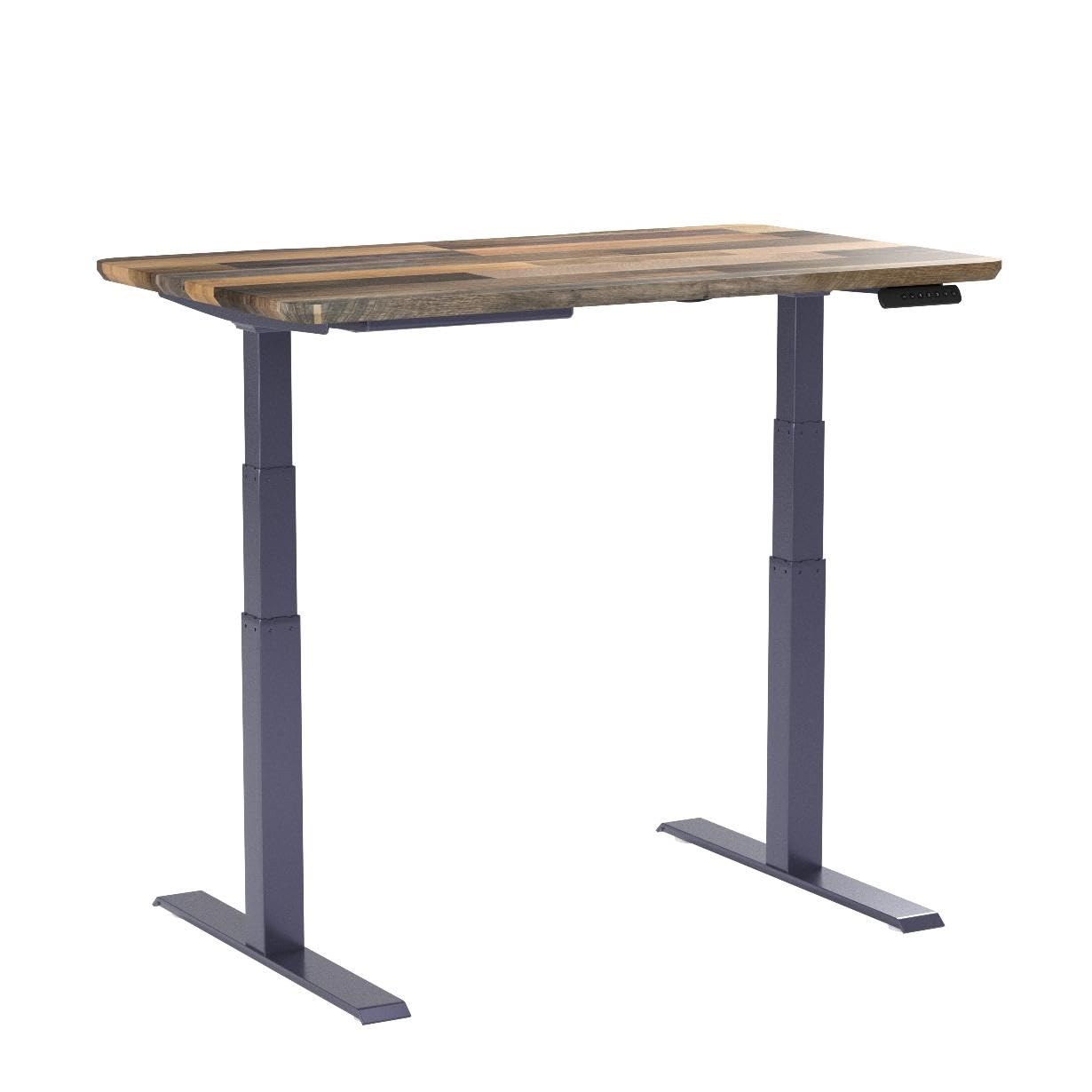 Vari Electric Standing Desk - Varidesk White Height Adjustable Computer Desk- Dual Motor with Memory Presets, Stable T-Style Legs- Large Home Office Workstation- 60” x 30”