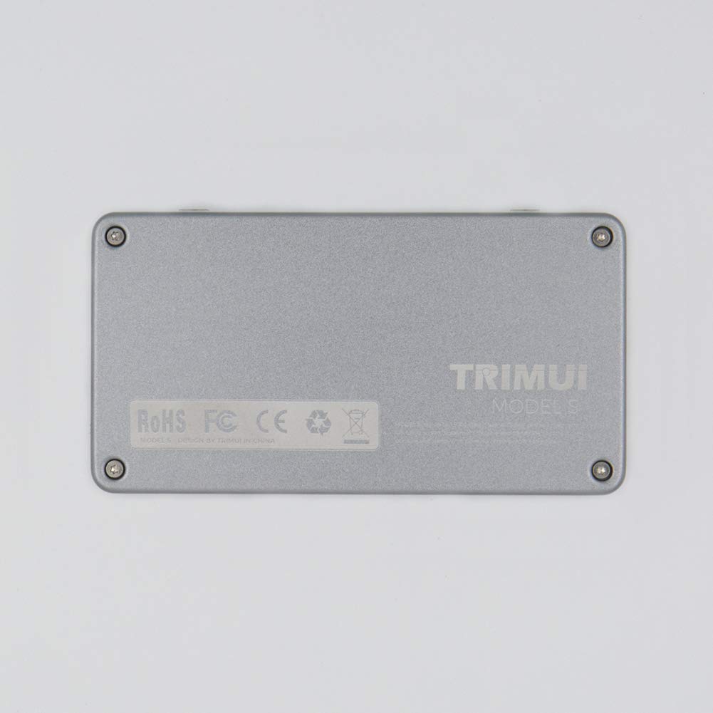 TRIMUI Handheld Game Console, Mini Game Player with 6000+ Classical Games and 2.0-Inch IPS Screen, Portable Video Game Console with Rechargeable Battery (Dark Grey Back+Black PCB)